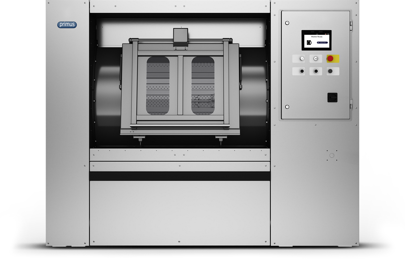 Large barrier washer-extractors